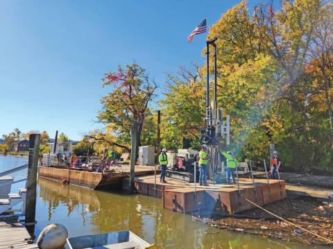 Compact Power Perfect for Barge Drilling | Geoprobe Systems®